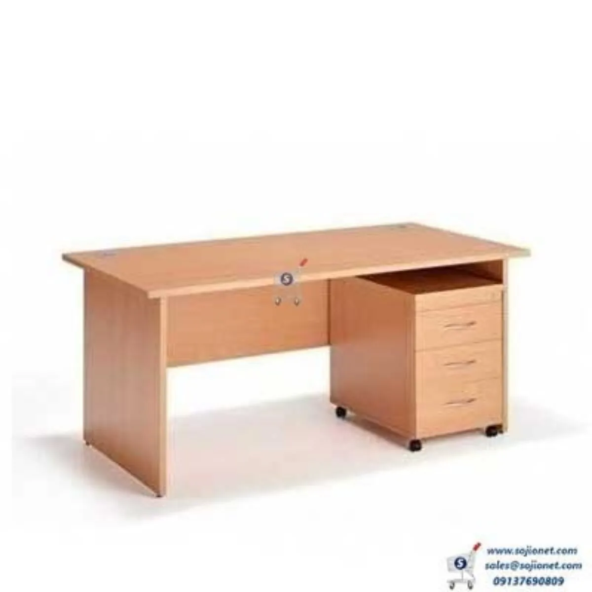 Simple Wooden Office Tables QX2100 1.8M&2.1M Simple Wooden Curve Shape