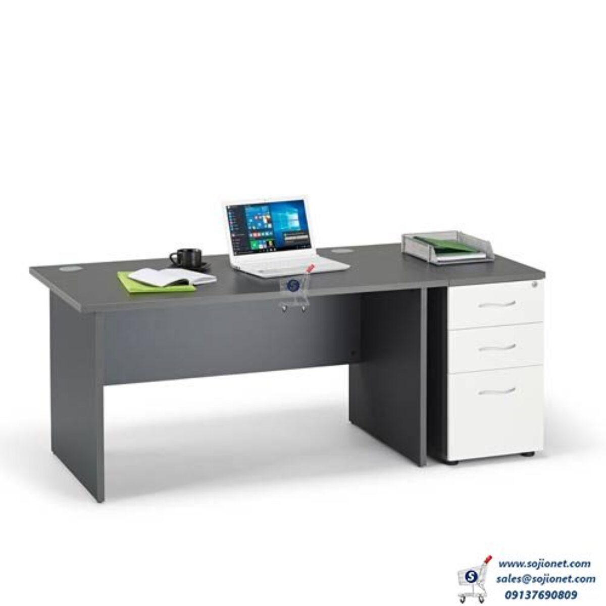 Graphite Grey Panel End Office Desk in Lagos Nigeria