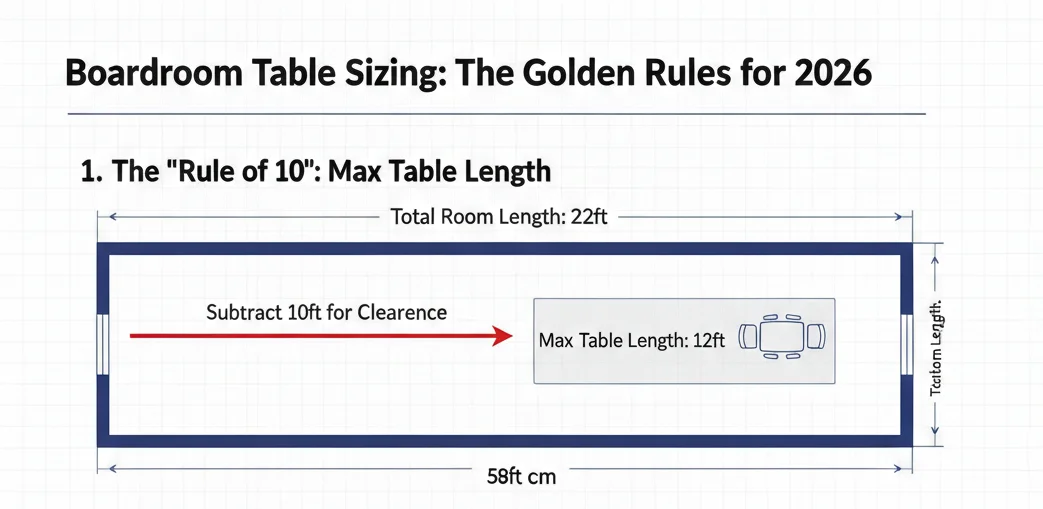 6-Seater vs. 20-Seater: How to Choose the Right Size Conference Table